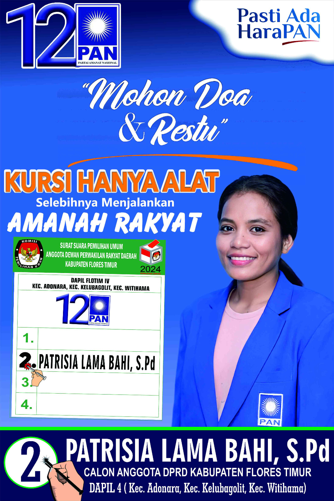 Patrisia Lama Bahi: Kursi Hanya Alat Selebihnya Menjalankan Amanah ...